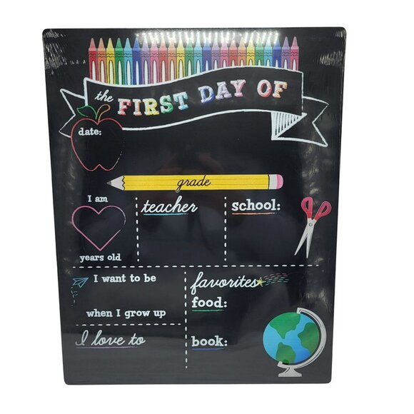 Office Depot | Accents | First Last Day Of School Chalkboard Sign ...